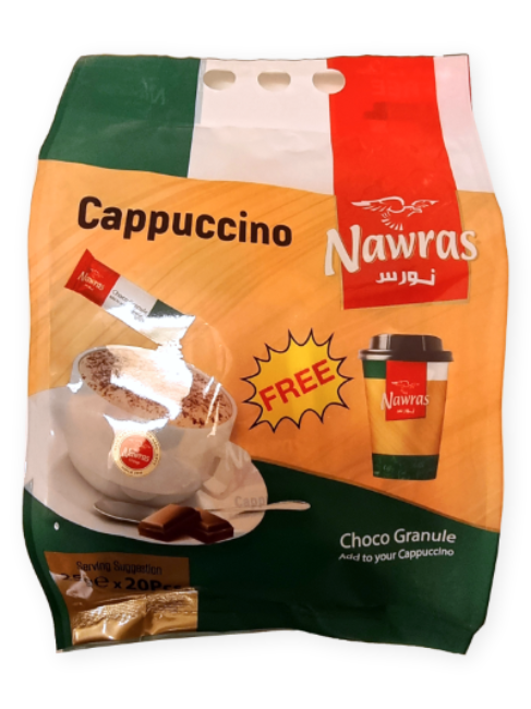 Nawras 375 gr (15 st*25 gr) cappuccino 1*12 – NawrasFoods