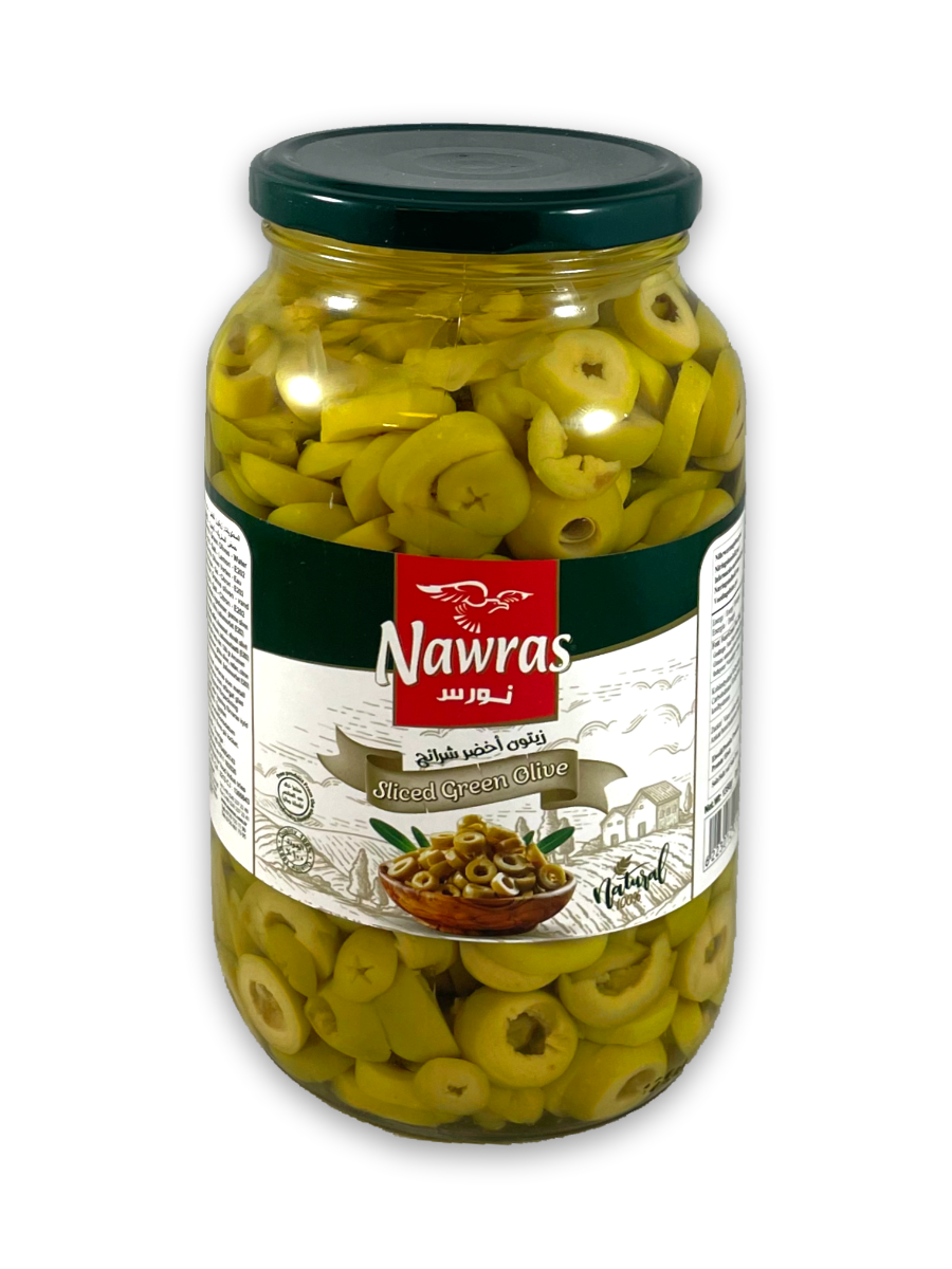 Nawras 1350 gr skivade oliver 1*6 – NawrasFoods