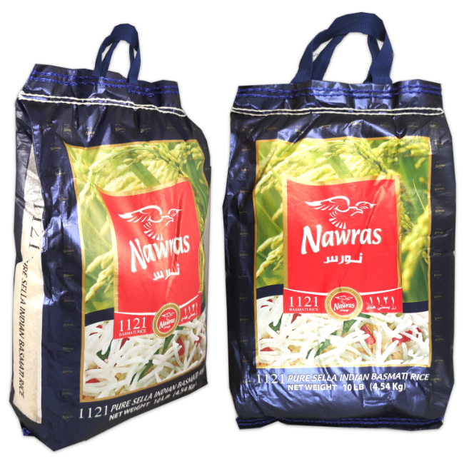 Nawras 4,54 kg Indisk 1121 sella basmati ris 1*4 – NawrasFoods